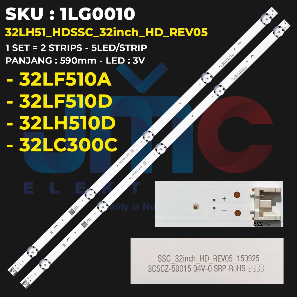 BACKLIGHT TV LG 32 Inch 32LH510D 32LF510D 32LF510A 32LX300C 32LH51 ...