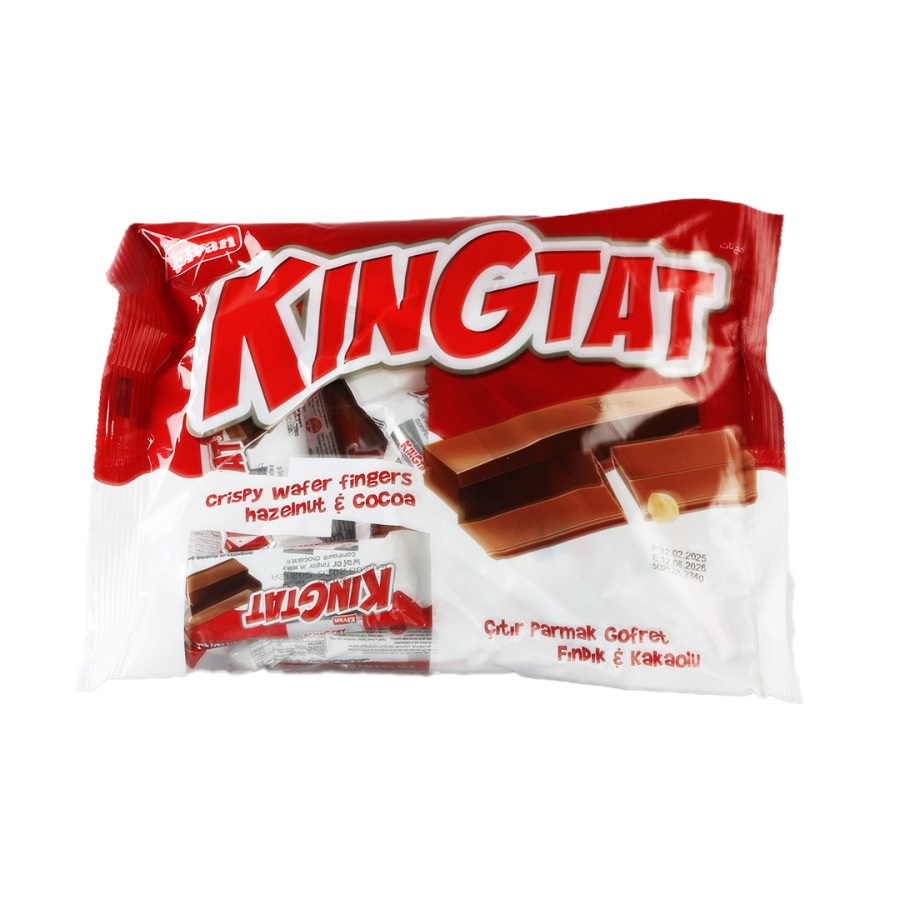 Elvan Kingtat Turkish Wafer Hazelnut Flavor Chocolate King Tat Crispy ...