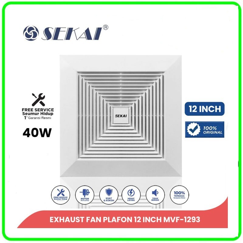SEKAI Exhaust Fan MVF 1293 12 Inch Chimney Hexos Ceiling/ 12 Inch ...