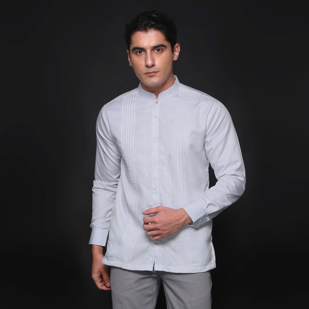 Casella Men's Long Sleeve Koko Shirt Pleats Design | White Long Sleeve ...