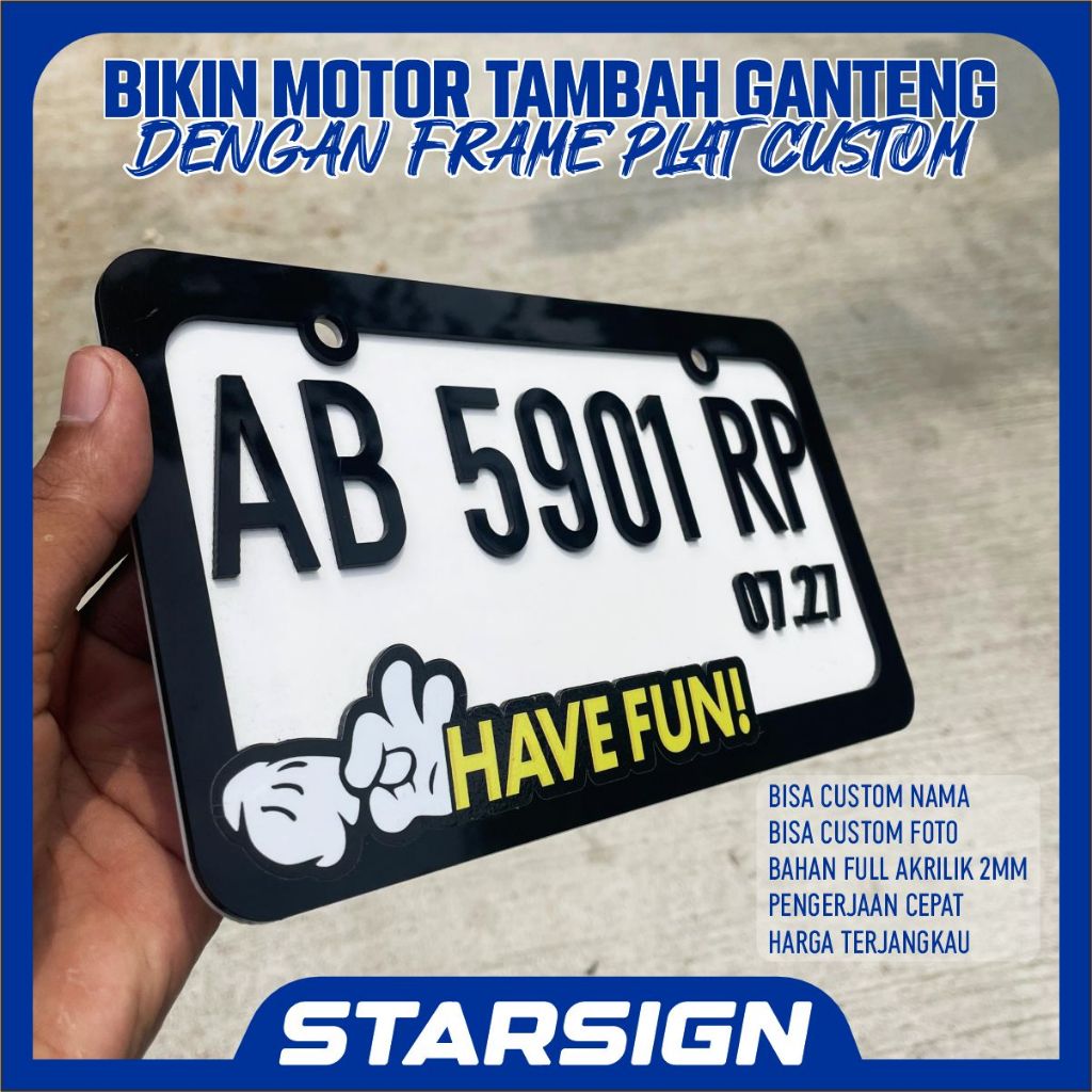 STARSIGN CUSTOM FRAME ACRYLIC NUMBER PLATE VIRAL NEWEST ALREADY PNP ALL ...