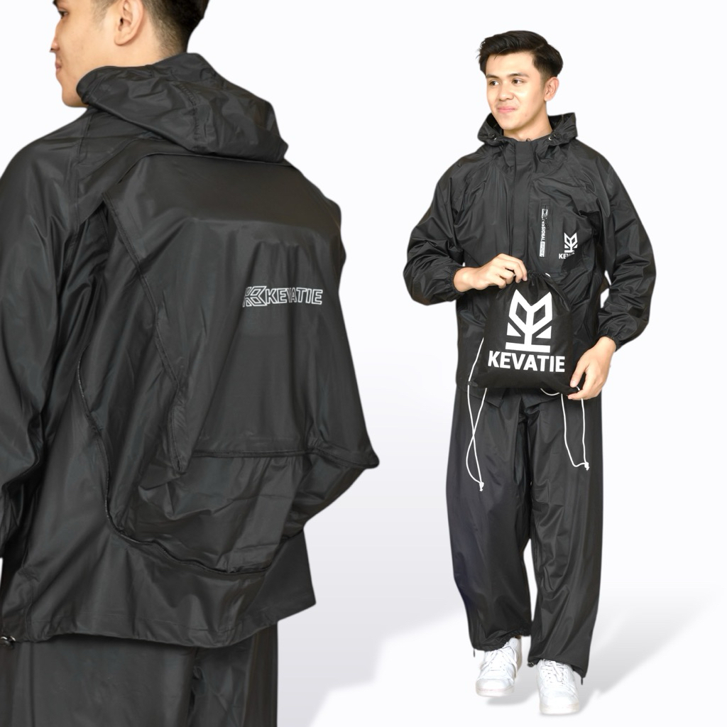 Backpack Series Raincoat Backpack for Men and Women Black Turtle Full ...