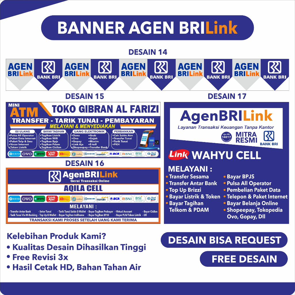 BRI Agent Banner Custom Link Free Design Flexy 280 High-Res Material ...