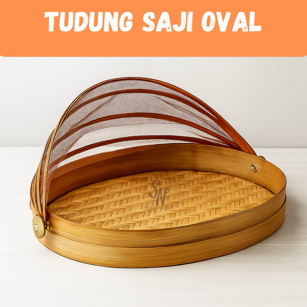 Bamboo Food Cover, Food Serving Cover, oval Bamboo Food Cover | Shopee ...