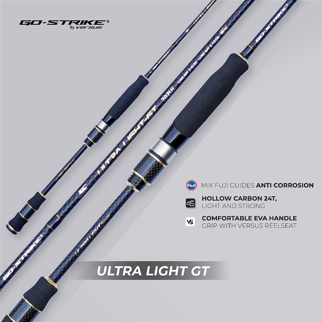 UL go-strike ULTRALIGHT GT fishing rod (hollow carbon) | Shopee Philippines