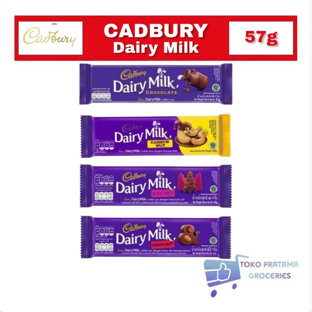 CADBURY CHOCOLATE DAIRY MILK 57g | Shopee Philippines