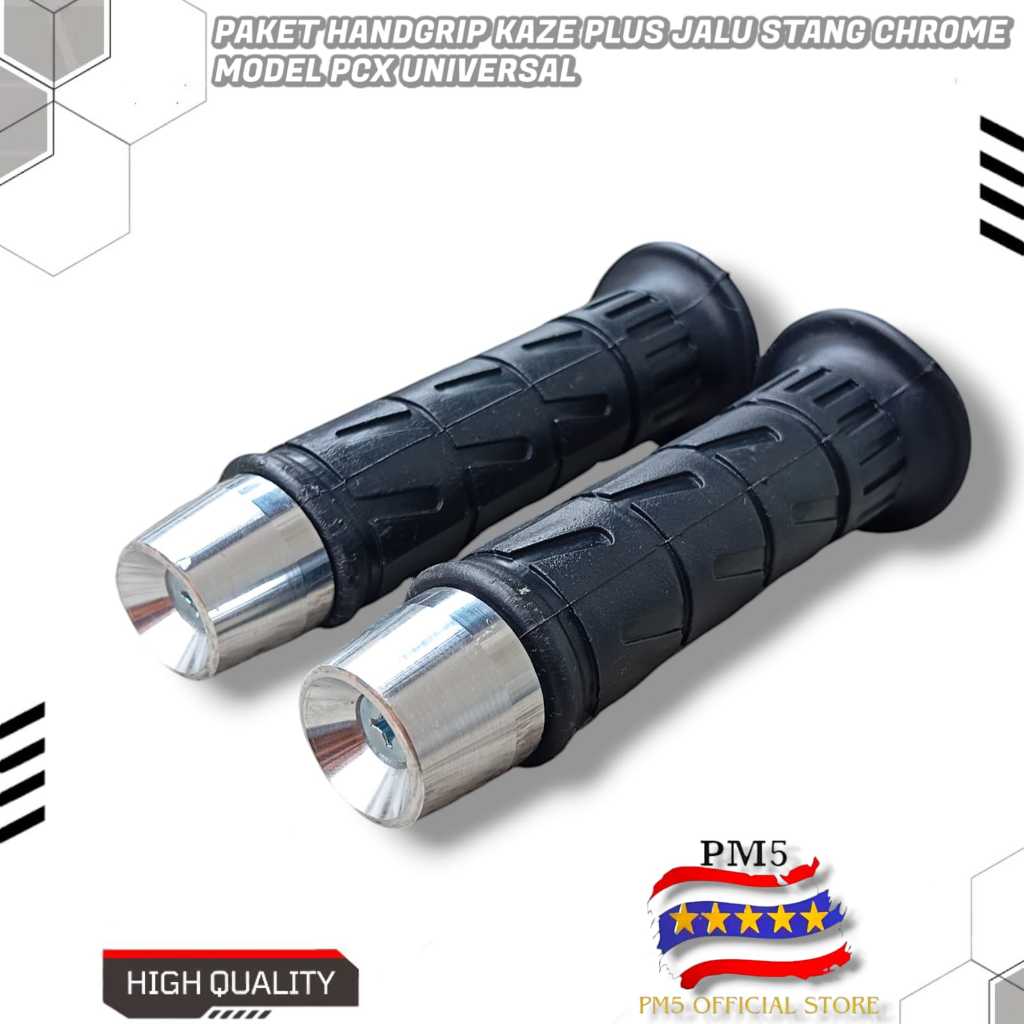 Hanfat GRIP KAZE HANDGRIP PACKAGE PLUS CHROME HANDLEBAR TRACK PCX MODEL ...