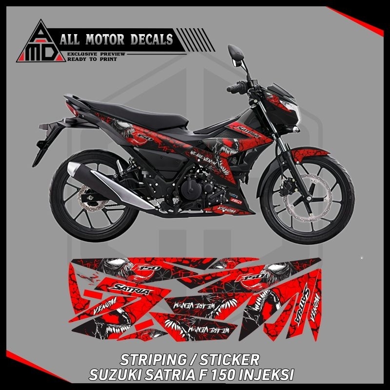 SUZUKI Striping Satria F 150 Injection Livery VenomSUZUKI Satria F 150 ...