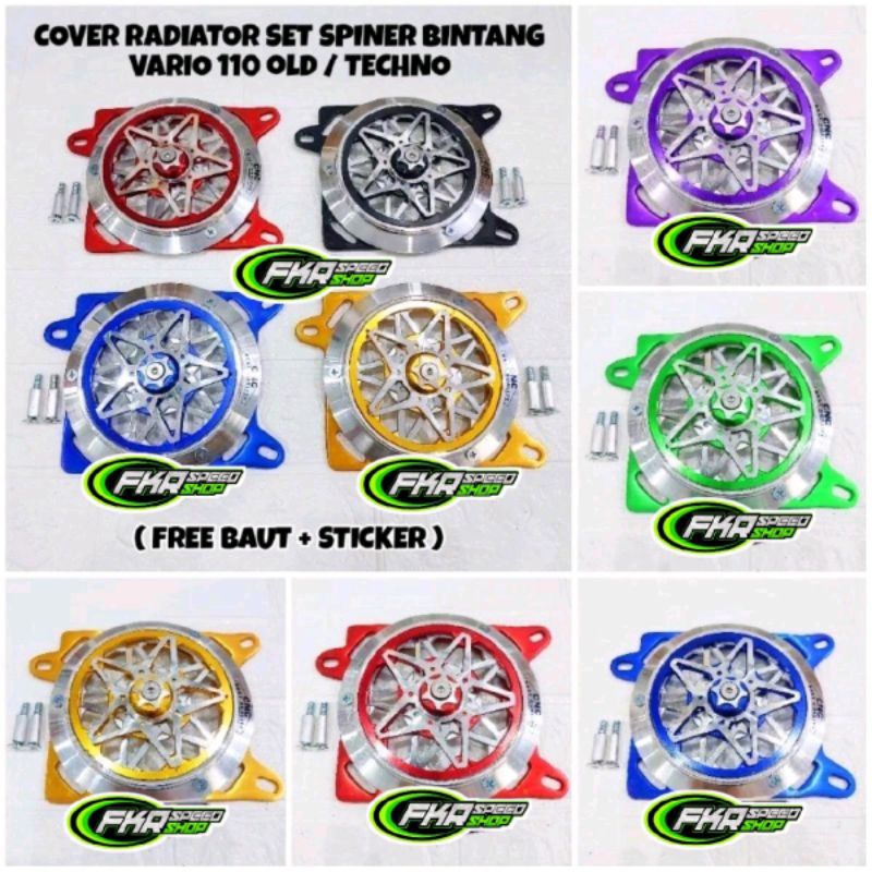 Radiator Cover set spinner honda vario 110 old / vario 110 techno full ...