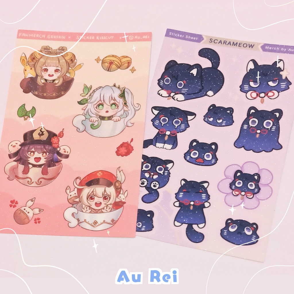 Genshin sticker sheets | Scarameow & genshin cup | Yao yao nahida hutao ...
