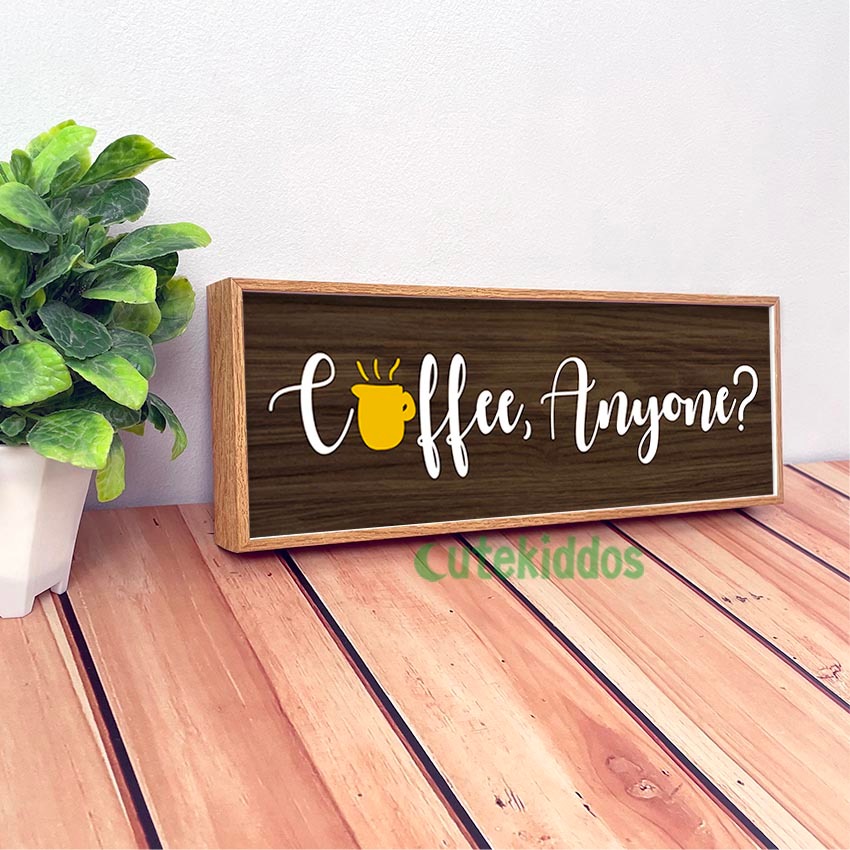 Coffee Anyone Sign Farmhouse Kitchen Wall Decor Wall decoration Kitchen ...