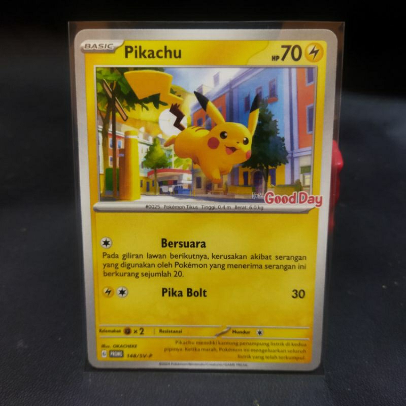 Pikachu Card Good Day rare item original Pokemon TCG Indonesia | Shopee ...