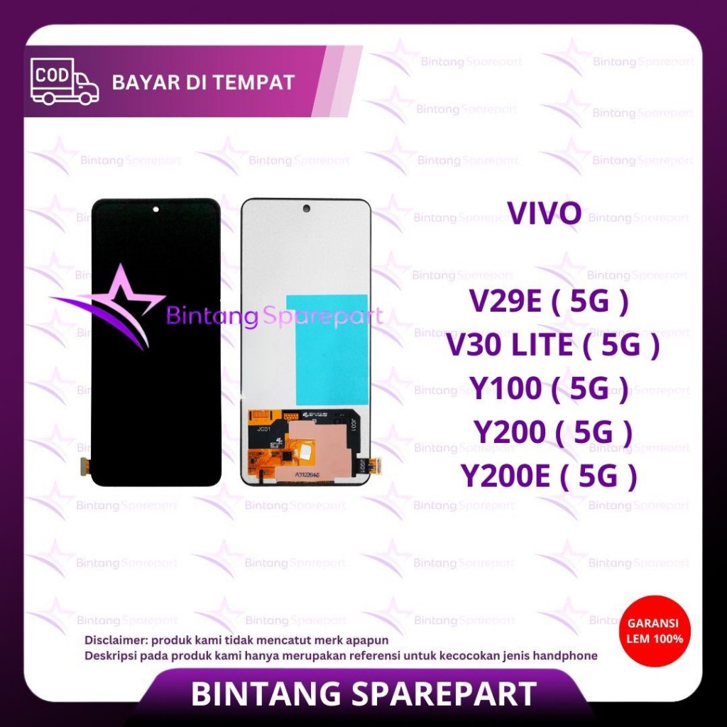 Lcd TOUCHSCREEN VIVO V29E (5G) / V30 LITE (5G) / Y100 (5G) / Y200 (5G ...