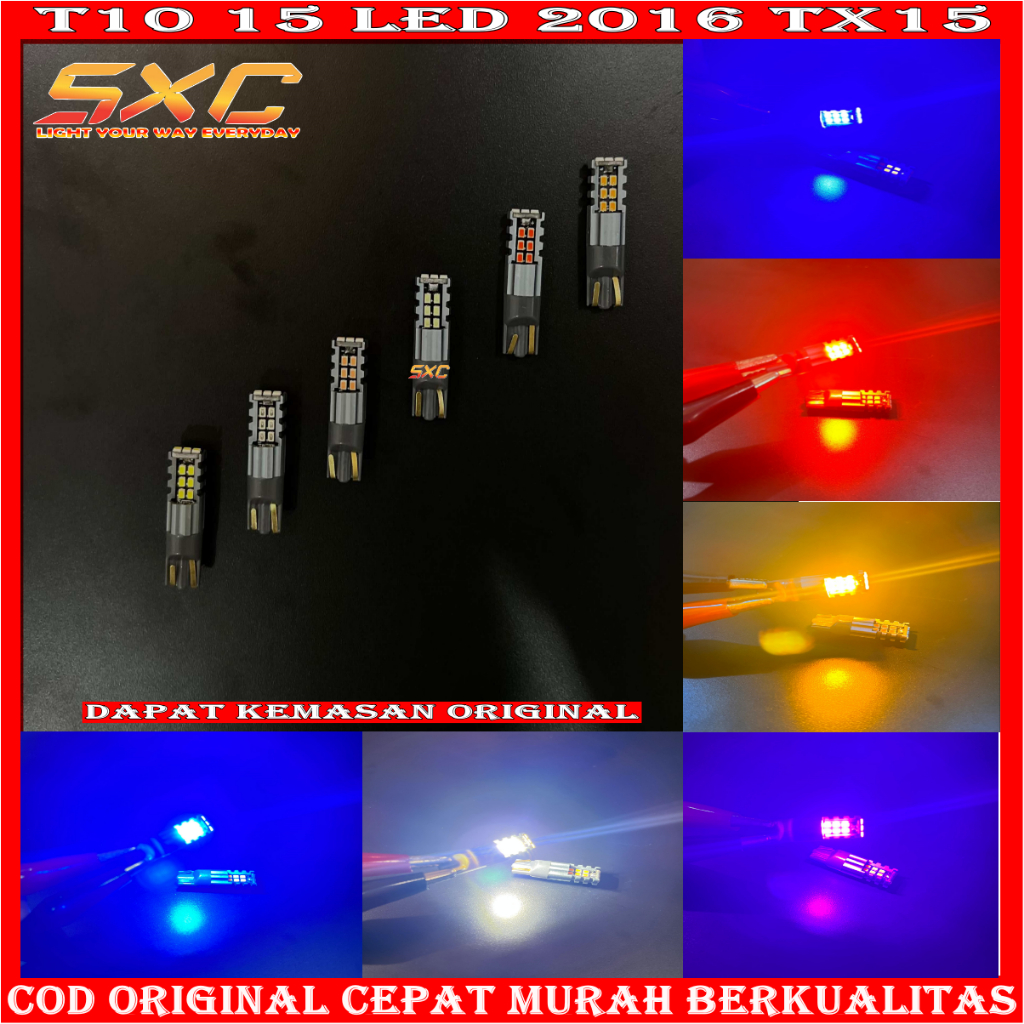 Original LED Lamp T10 15 LED CHIP 2016 TX15 Motorcycle Twilight Lamp 12 ...