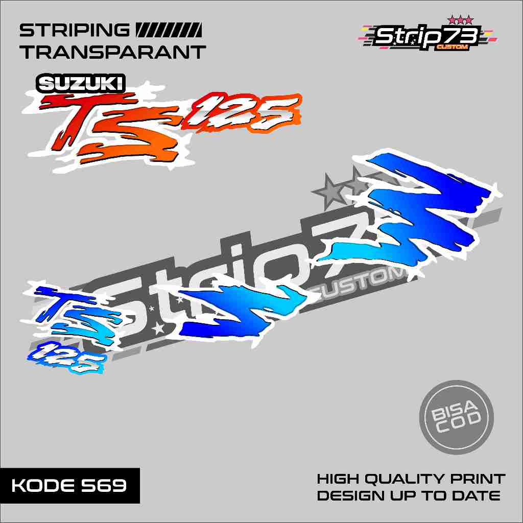 569 Transparent STRIPING SUZUKI TS 125 - Transparent STRIPING SUZUKI TS ...