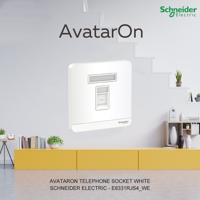 Schneider Electric Switch Socket Telephone 1 Gang White AvtarOn ...