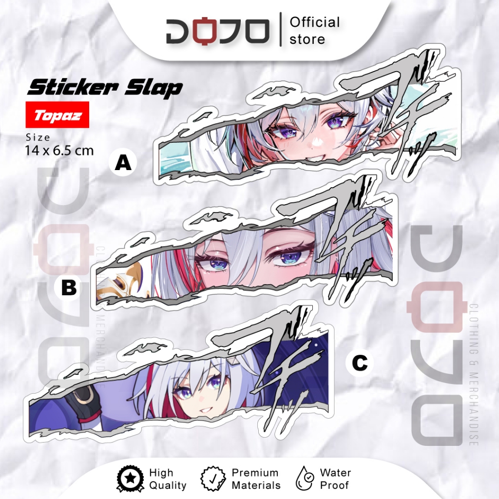 Sticker VINYL Honkai Star Rail Topaz HSR Motorcycle Car notebook binder ...