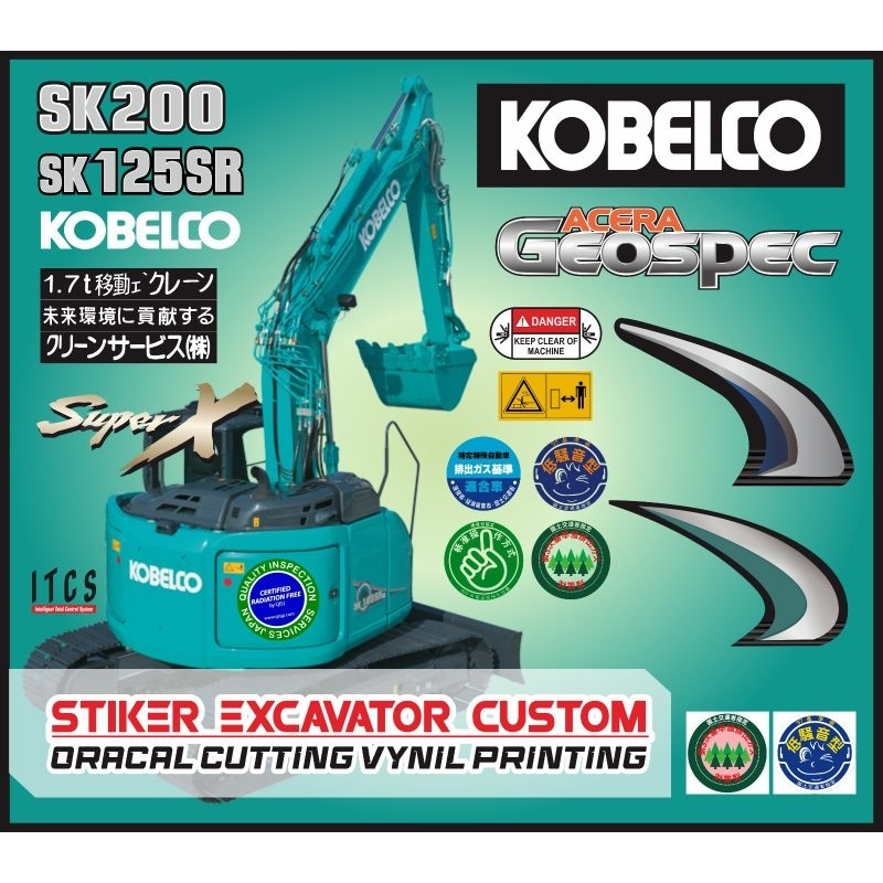 CUSTOM EXCAVATOR AND HEAVY EQUIPMENT STICKERS (CUTTING & PRINTING) SIGN ...