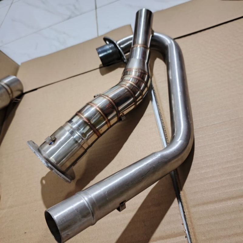 (high Mount) Big Elbow Stainless pipe Raider 150 Carb Raider 150 Fi ...