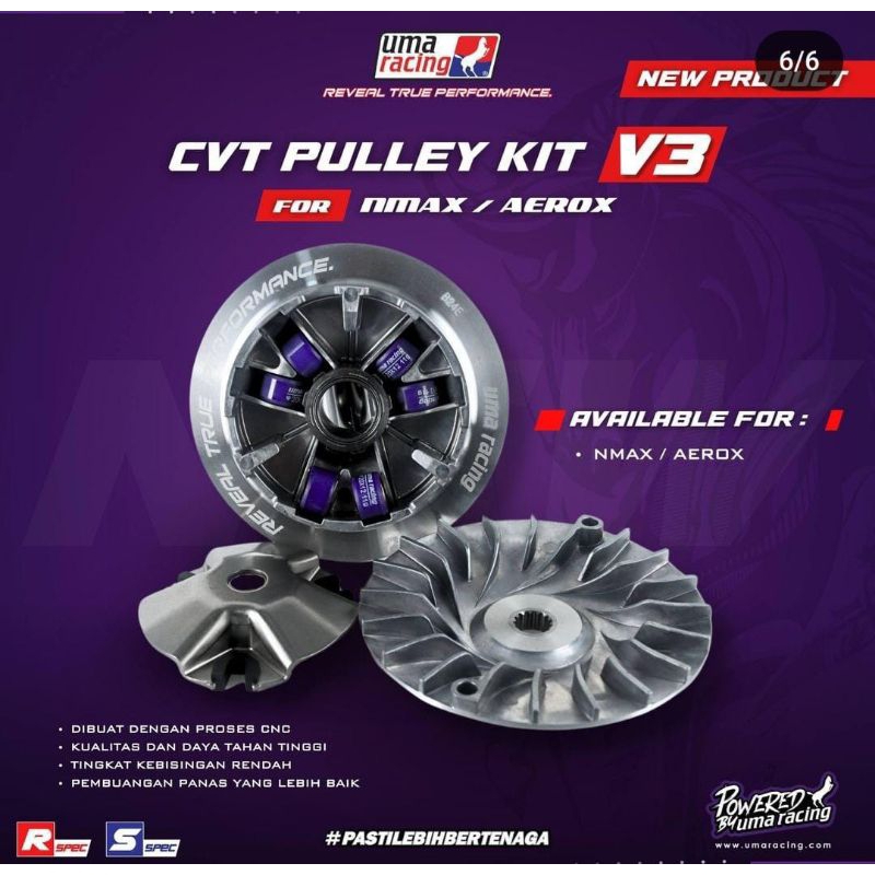 Pulley Set CVT UMA RACING V3 Aerox 155 Nmax Lexi | Shopee Philippines