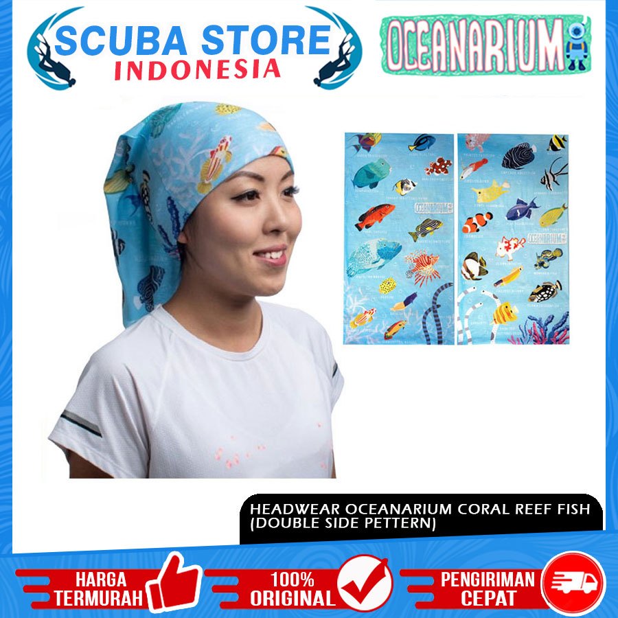Headwear Oceanarium Coral Reef Fish Bandana Headband Scraf Animal ...