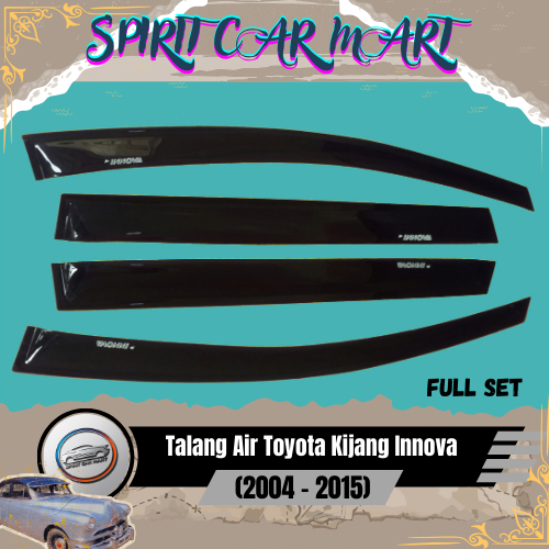 HITAM Water Gutters (4 Doors/Front/Middle) Toyota Kijang Innova 2004 ...