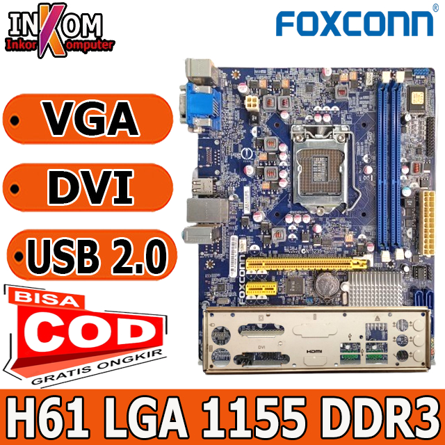 Motherboard Mainboard Mobo H61 LGA 1155+i5 3470+Ram 4gb | Shopee ...
