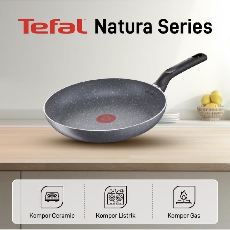 Tefal Non-Stick Frying Pan Tefal Natura Frypan Size 24 | Shopee Philippines