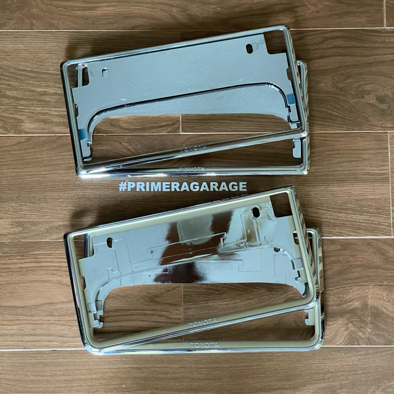 JDM Toyota Access Gold and Chrome Frame Plate / Toyota JDM Plate Frame ...