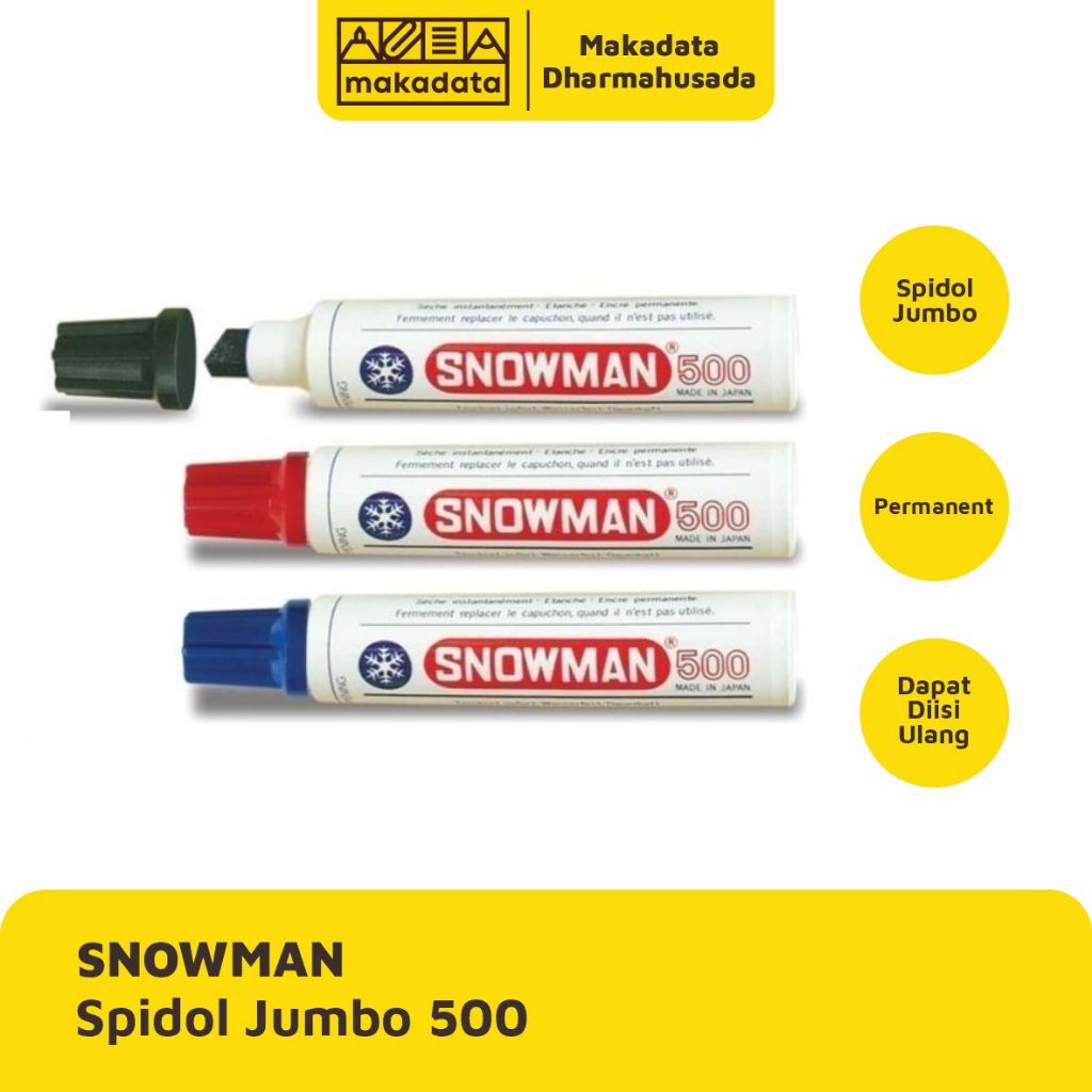 Permanent JUMBO MARKERS SNOWMAN 500 (1PCS) | Shopee Philippines