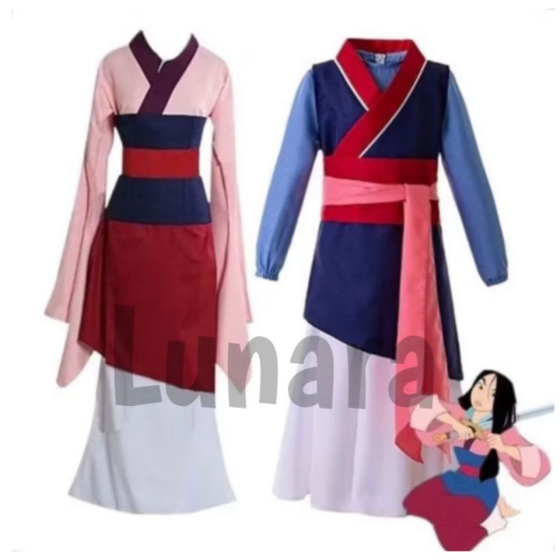 Mulan Disney Hua Mulan Cosplay Women's War Fighter Costume | Shopee ...