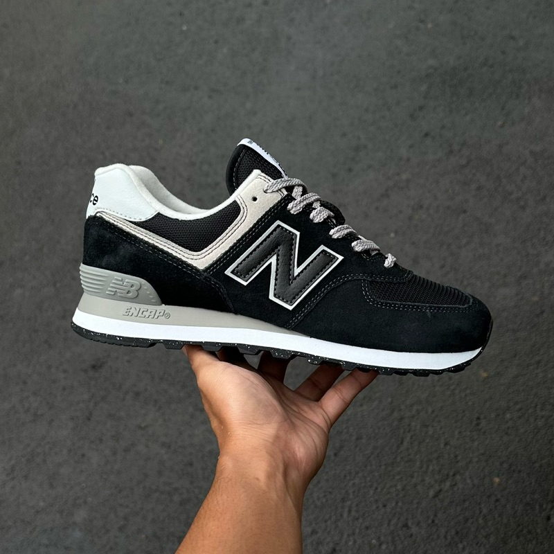Sneakers new balance 574 encap black white 100% legit | Shopee Philippines