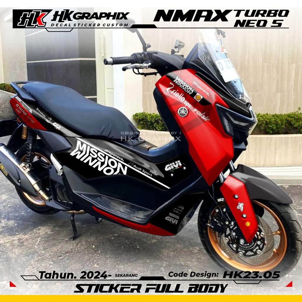 Decal Sticker New NMAX TURBO NEO S Full Body 2024 Mission Winnow Racing ...