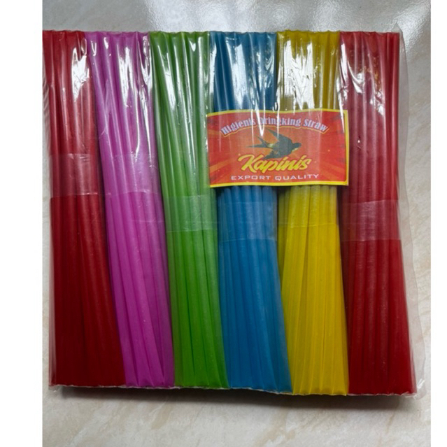 Colored Plastic Drink Straws Contents 100 grams Hygienic Good Quality ...