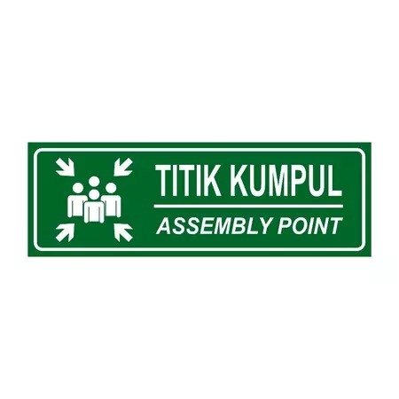 Vinyl STICKER POINT AMPUL ASSEMBLY POINT Uk. 30 x 10 CM SIGN RAMBU K3 ...