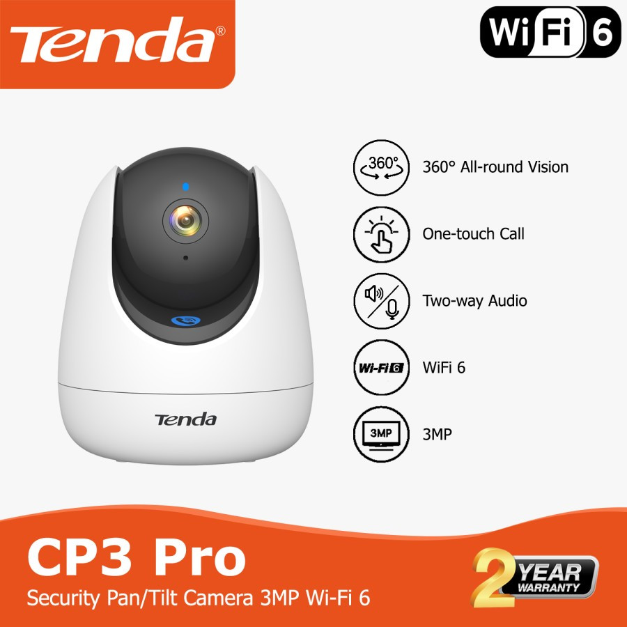 TENDA Wifi Camera CCTV TENT CP3 2K 3MP Super HD Two Way Audio | Shopee ...