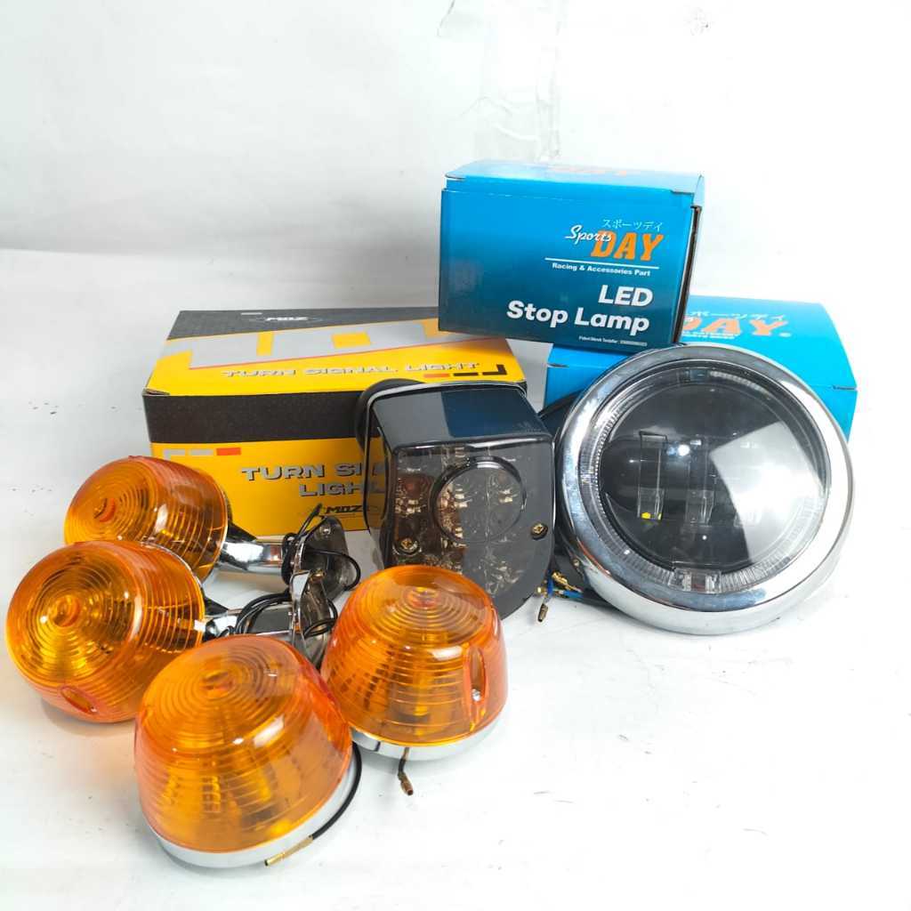C70 LIGHTS COMPLETE SET OF HONDA C70 LED HEADLIGHTSTOP RETENG LIGHTS ...