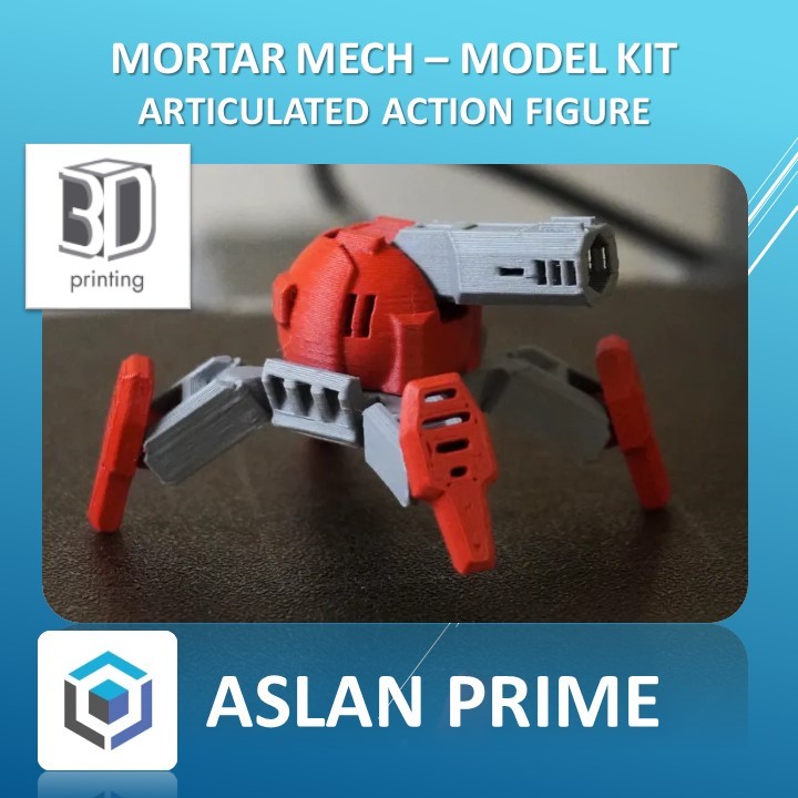 Mortar MECHA MODEL KIT POSEABLE JOINT ACTION FIGURE 3D Print Custom ...