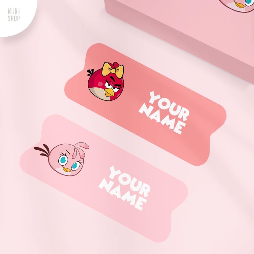 Angry Bird Waterproof Custom Name Stickers Girl | Shopee Philippines