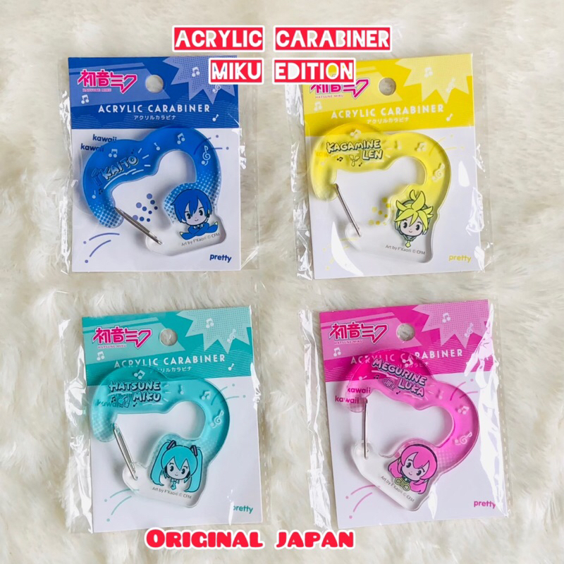 Acrylic carabiner keychain hatsune miku edition original japan | Shopee ...