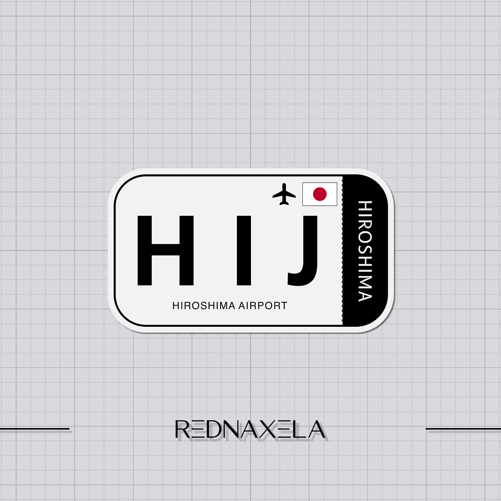 Hiroshima Airport Code HIJ Sign Sticker Vinyl Sticker | Shopee Philippines