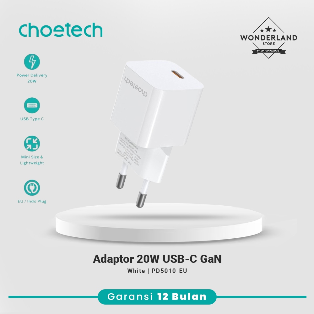 Choetech Adapter 20W USB-C PD GaN Fast Charging Mini Size Stable ...