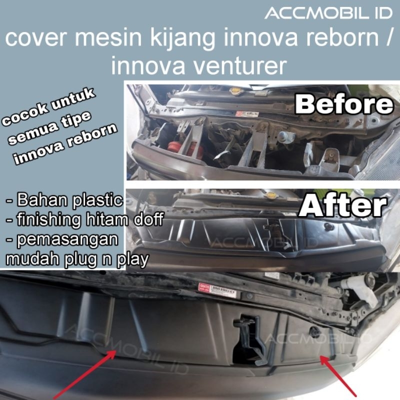 MESIN Kijang Innova reborn / Innova venturer Engine Cover Plastic ...