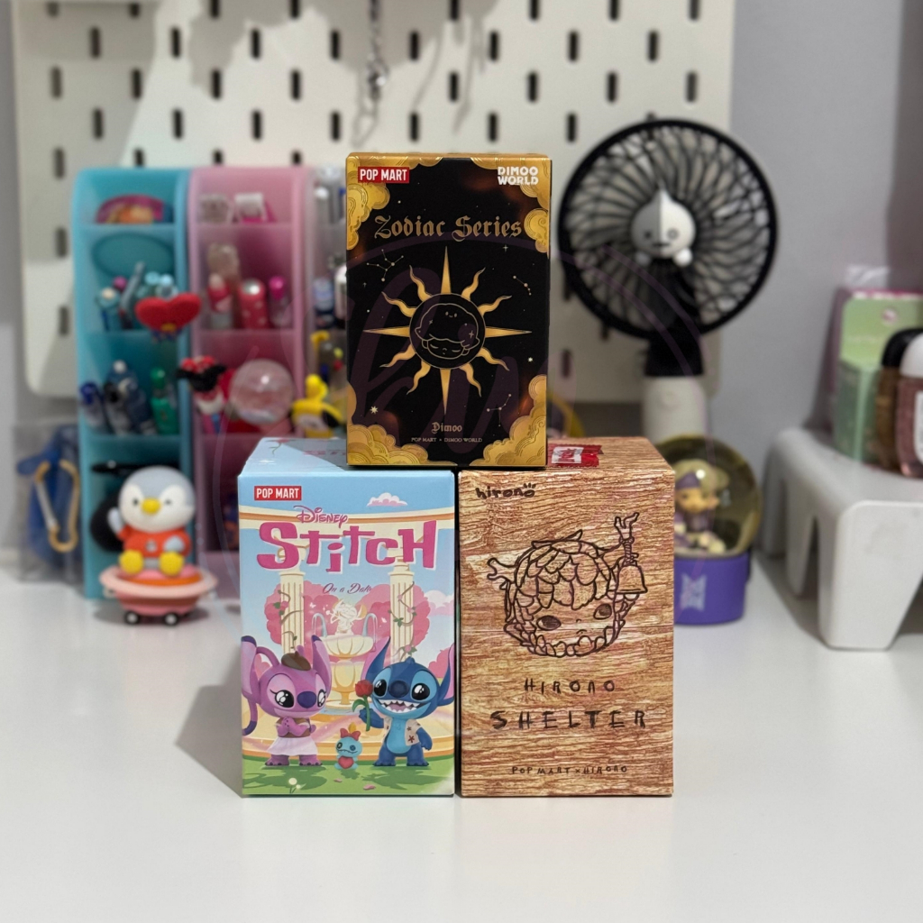Pop MART BLIND BOX FIGURE DIMOO ZODIAC STITCH ON A DATE HIRONO SHELTER ...