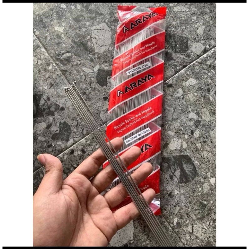 Araya Spokes 14G x 28 ORIGINAL 28 Inch Stainless Wheel Spokes | Shopee ...