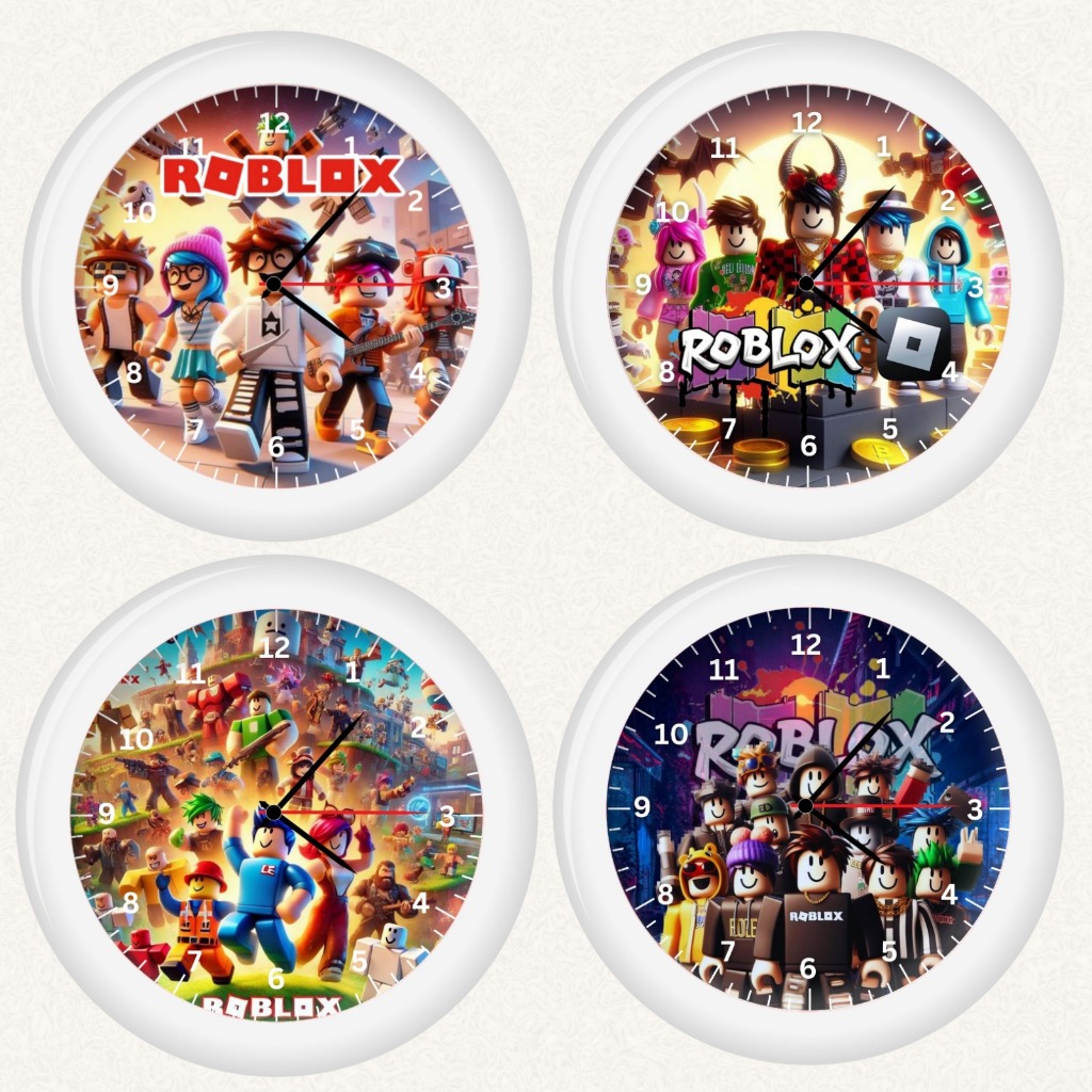 Large Cartoon Roblox Wall Clock 30cm / Animation Character Wall Clock ...