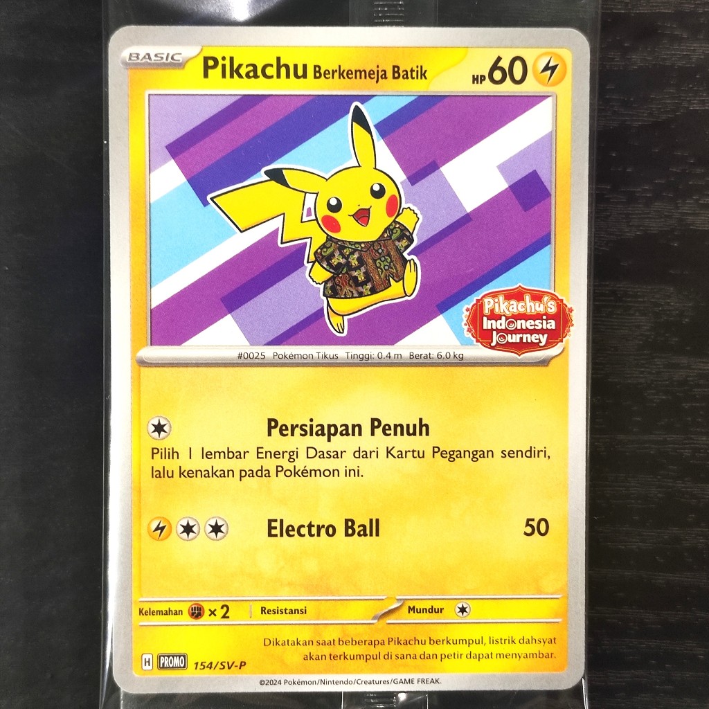 Pikachu in Batik Shirt (SEED) Pikachu Indonesia Journey Pokemon TCG ...