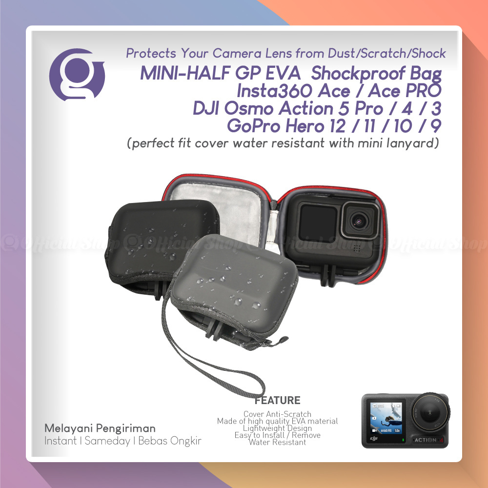 Mini Half Open Case for Action Cam like GoPro 13/12/11/10 DJI Osmo ...