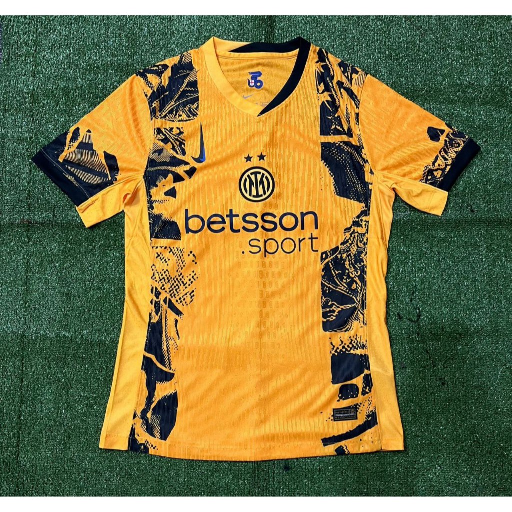 Player Issue Inter Milan 3rd Third Yellow Football Jersey PI 2024 / ...