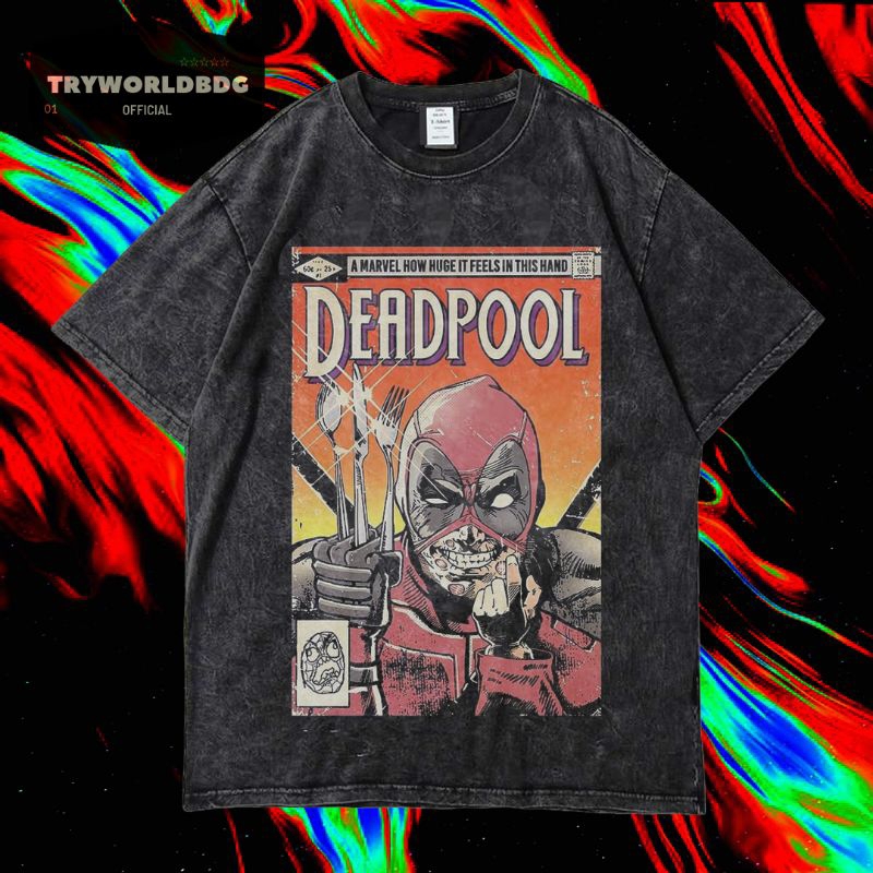 TRYWORLDBDG OFFICIAL "DEADPOOL" KAOS OVERSIZED | KAOS WASHED | STONE ...